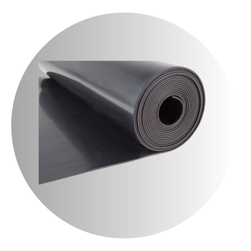 Rubber sheets with plies